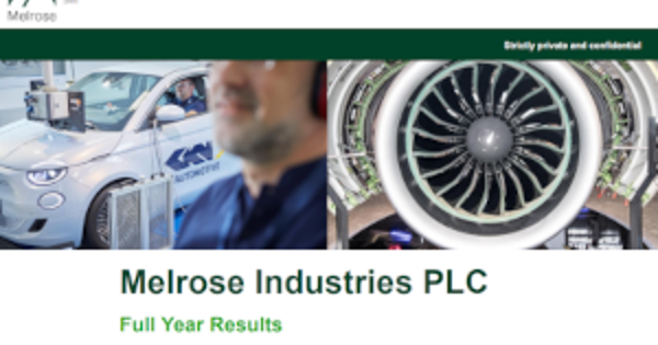 Melrose Industries PLC today announces its audited results for the year ...